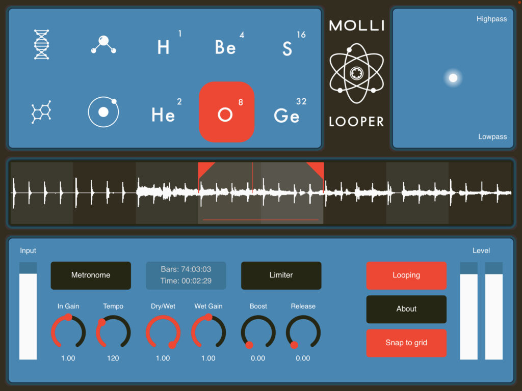 Molli Looper, un grabador de bucles para iOS que siempre está grabando | Hispasonic